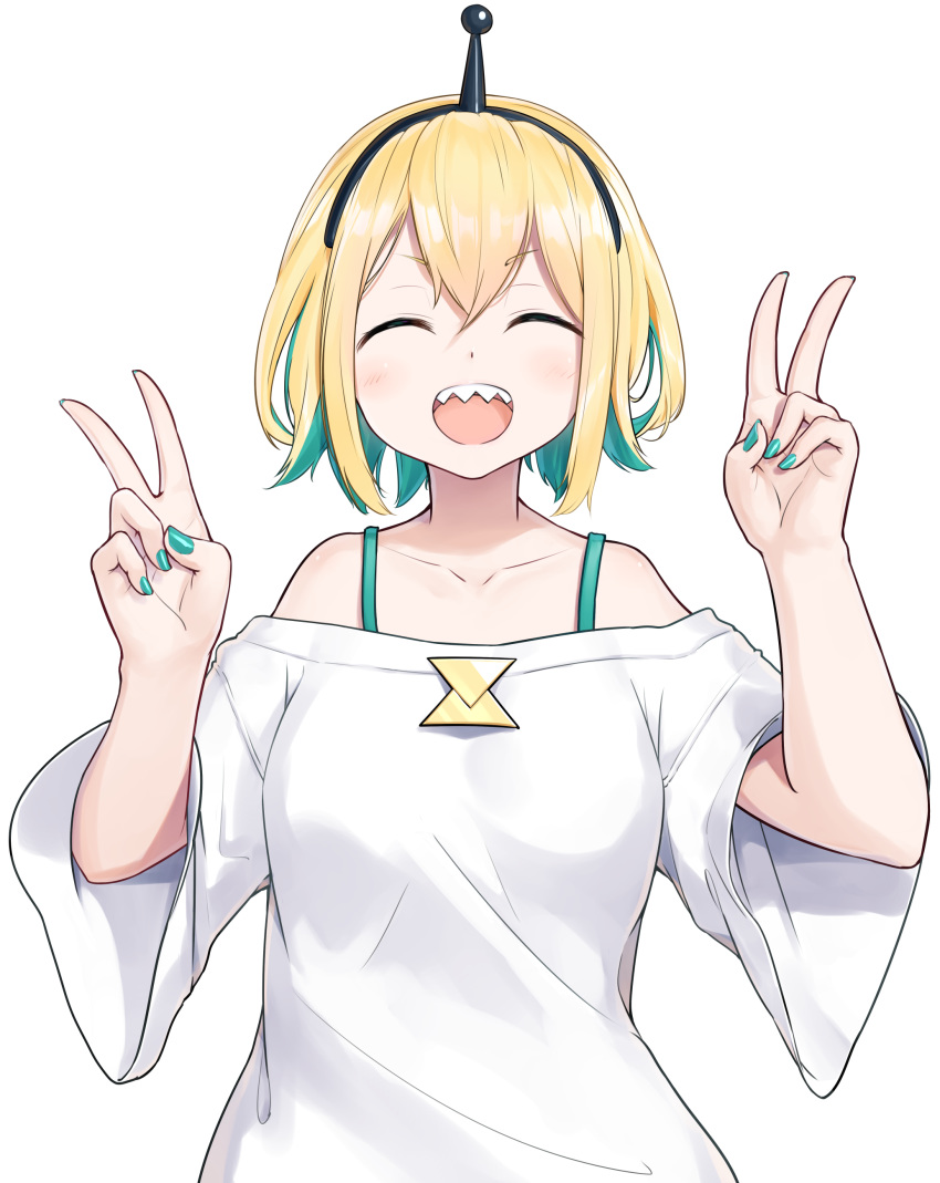 Safebooru - 1girl :d ^ ^ absurdres amano pikamee aqua bra aqua hair aqua nails bangs bare ...