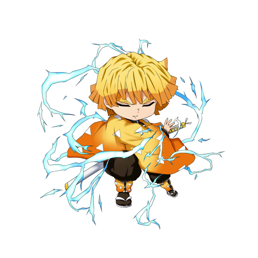 Safebooru - 1boy agatsuma zenitsu bangs black legwear black pants ...