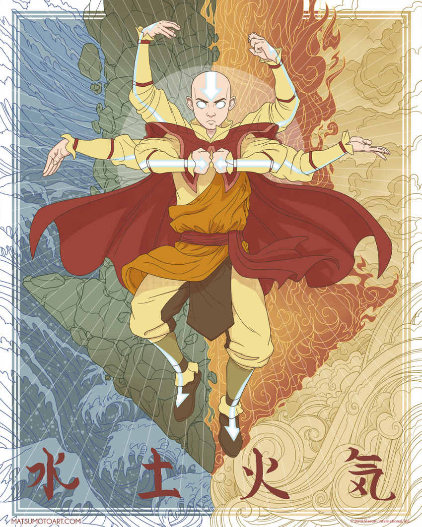 Safebooru - 1girl aang avatar: the last airbender avatar (series) bald chinese clothes earth ...