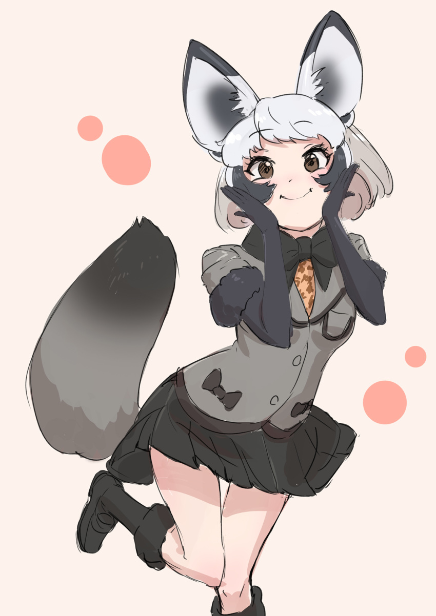 Safebooru - 1girl animal ear fluff animal ears bangs bat-eared fox (kemono friends) beige ...