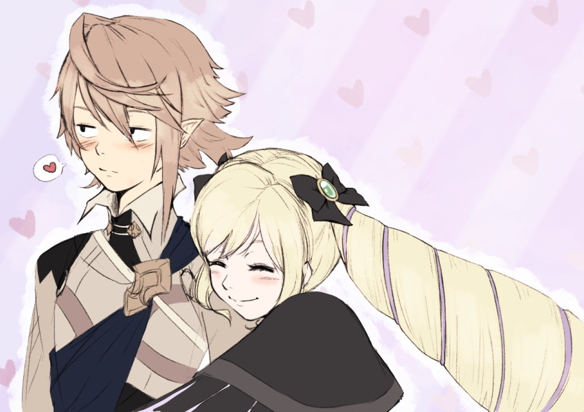 Safebooru - 1boy 1girl blonde hair closed mouth commentary elise (fire ...