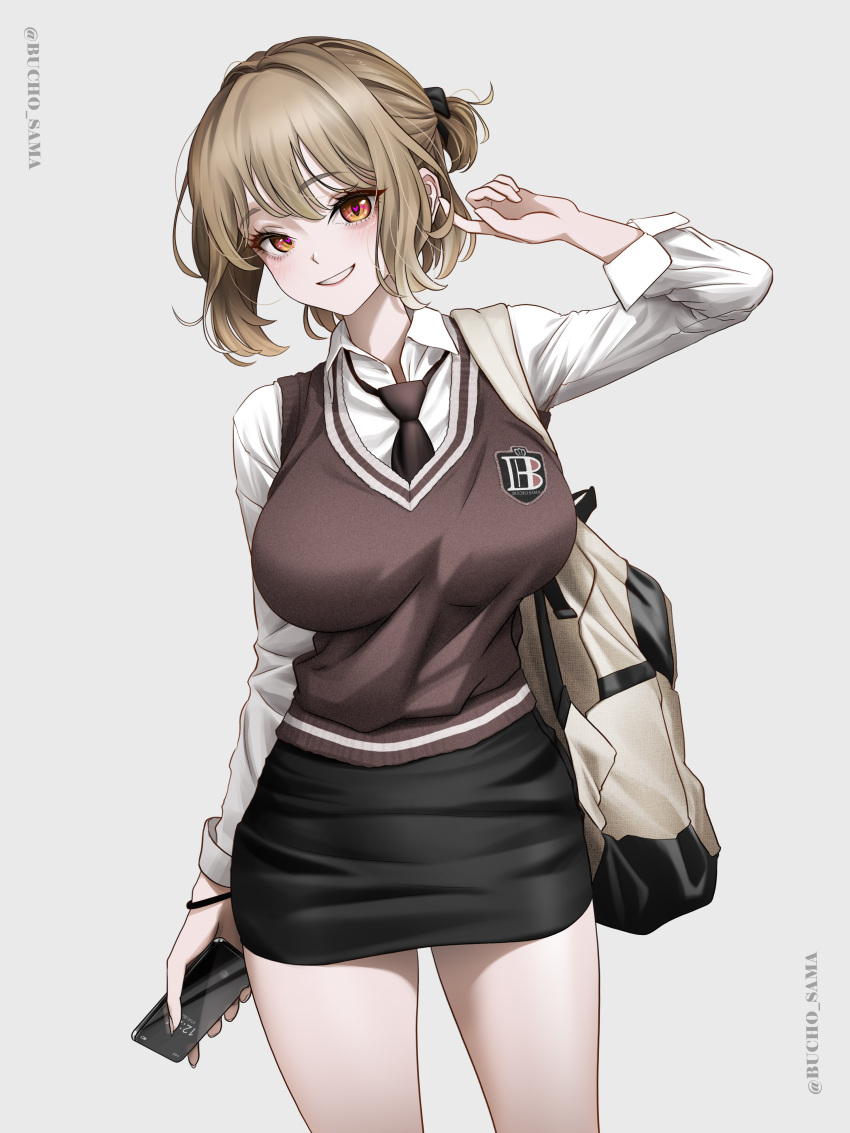 Safebooru - 1girl absurdres alternate costume anis (nikke) backpack bag ...