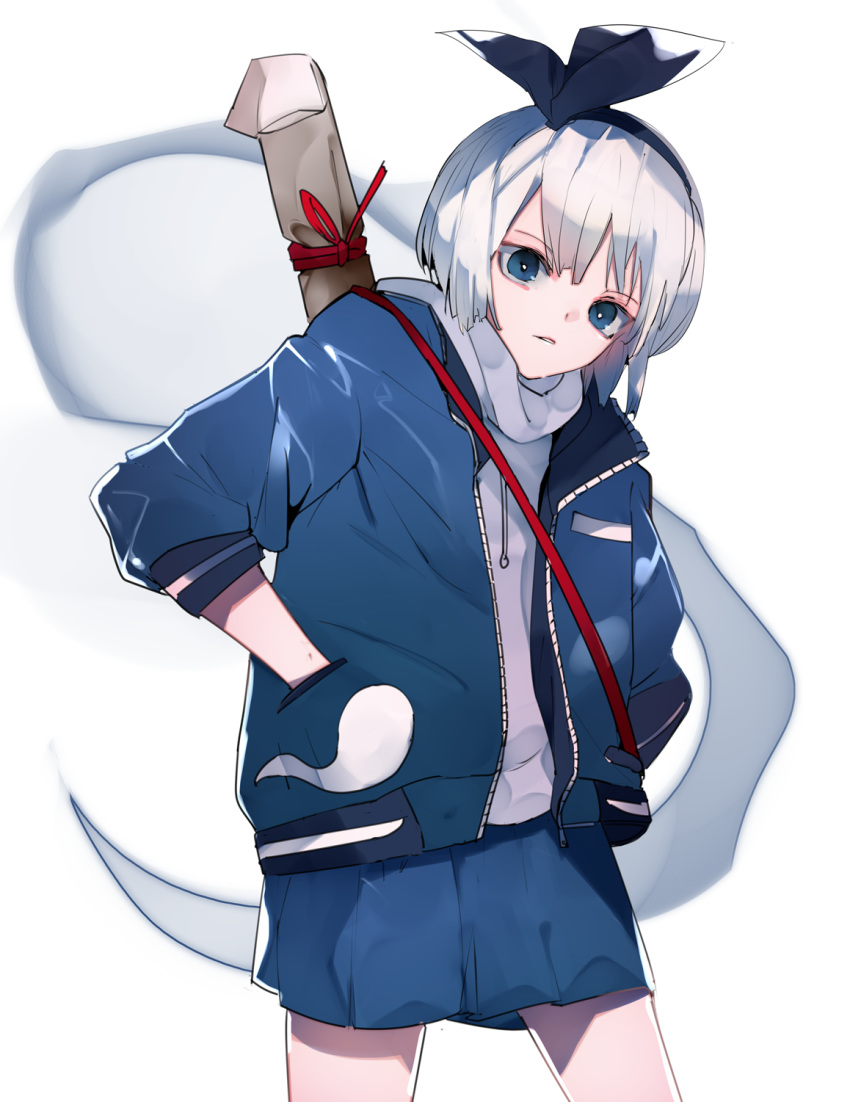 Safebooru - 1girl alternate costume bangs blue eyes blue jacket blue ...