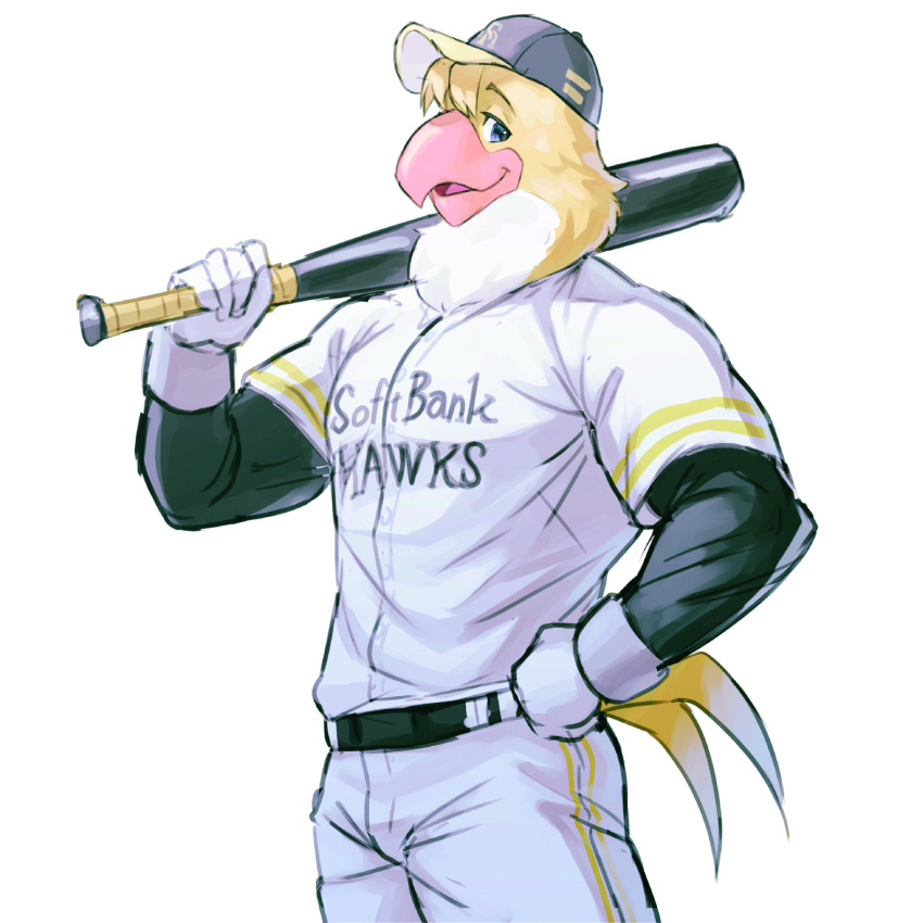 Safebooru - 1boy baseball bat baseball cap baseball uniform beak belt ...