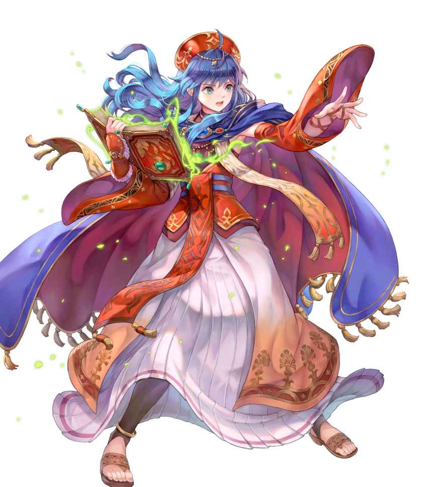 Safebooru - 1girl blue cape blue eyes blue hair cape highres lilina (brilliant flame) (fire ...
