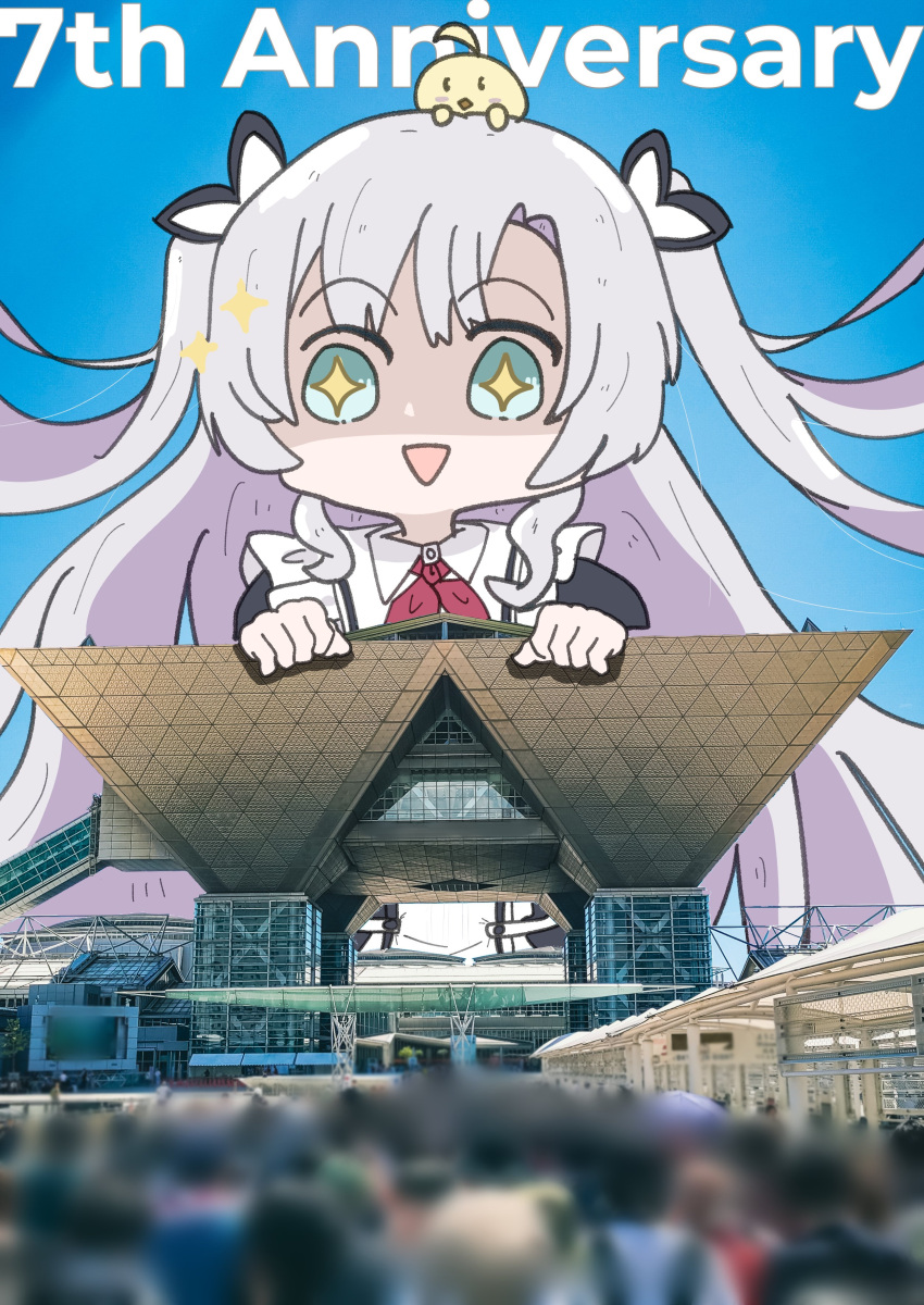 Safebooru - absurdres animal on head anniversary azur lane blur censor ...