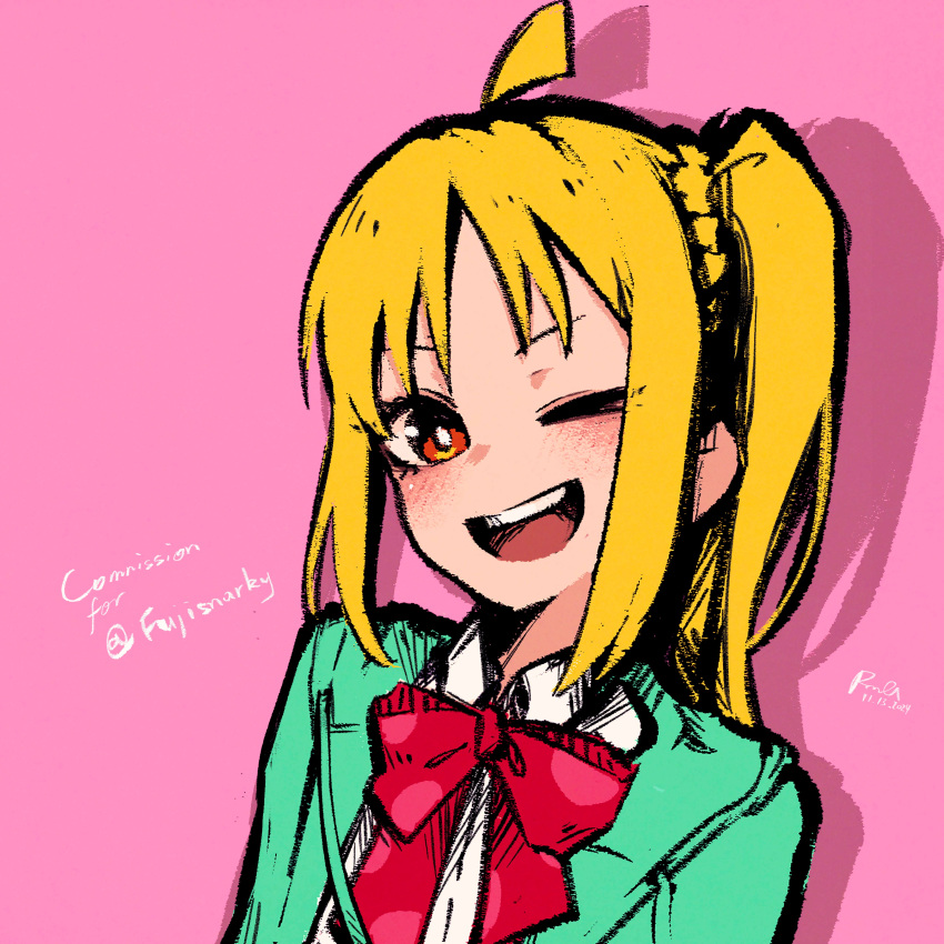 Safebooru - > o 1girl absurdres ahoge blonde hair bocchi the rock! bow bowtie commentary ...
