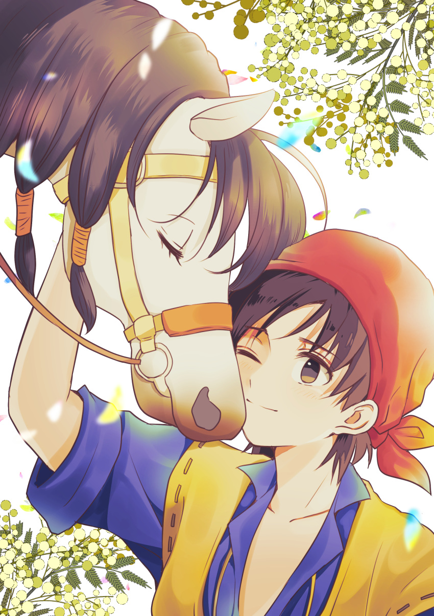 Safebooru - 1boy absurdres alternate form bandana black hair brown eyes ...