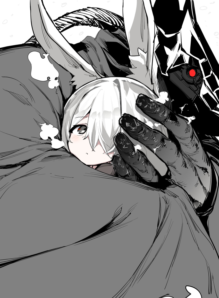 Safebooru - 1boy 1girl absurdres animal ear fluff animal ears arknights coat commentary ...