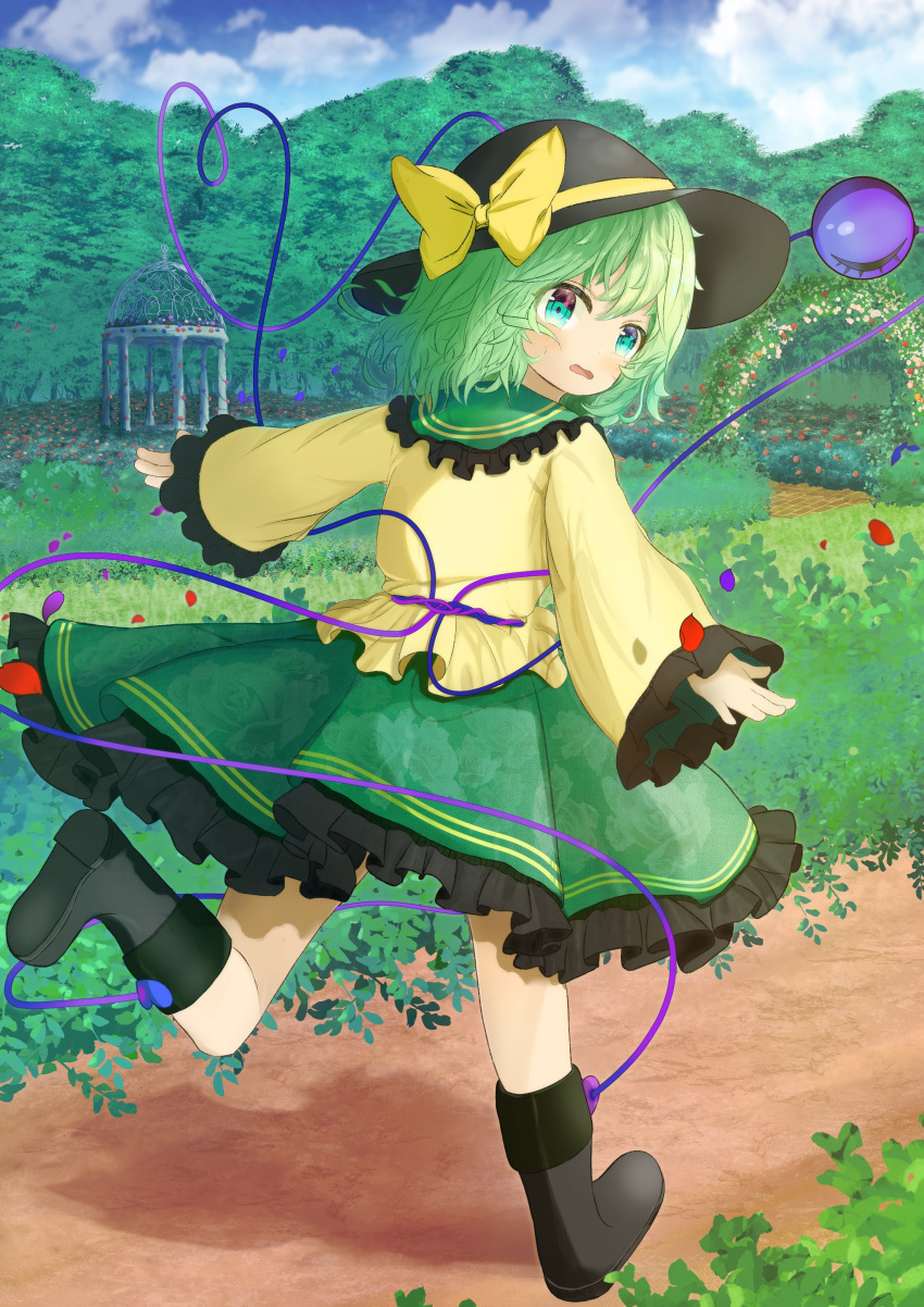 Safebooru - 1girl absurdres black footwear black hat blouse boots bow ...