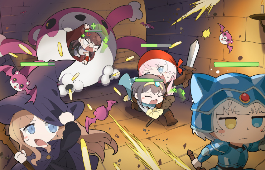 Safebooru - 5girls :3 absurdres anger vein animal ear headwear bang ...