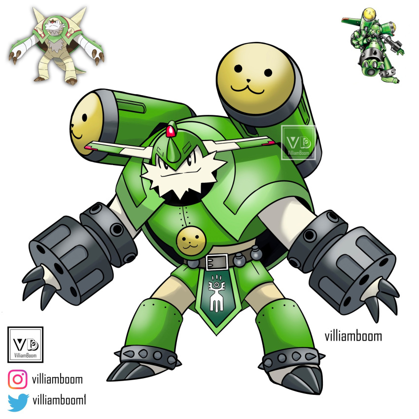 Safebooru - arm cannon armor chesnaught digimon digimon (creature) full ...