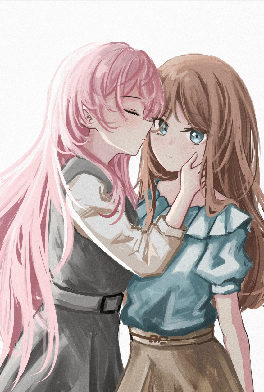 Safebooru - 2girls absurdres bang dream! bang dream! it's mygo!!!!! blue eyes blue shirt blush ...