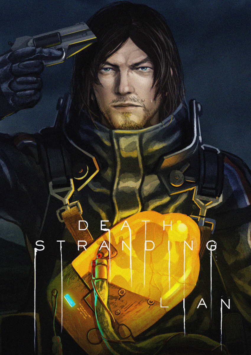 Safebooru - 1boy absurdres artist name bangs beard black hair blue eyes ...