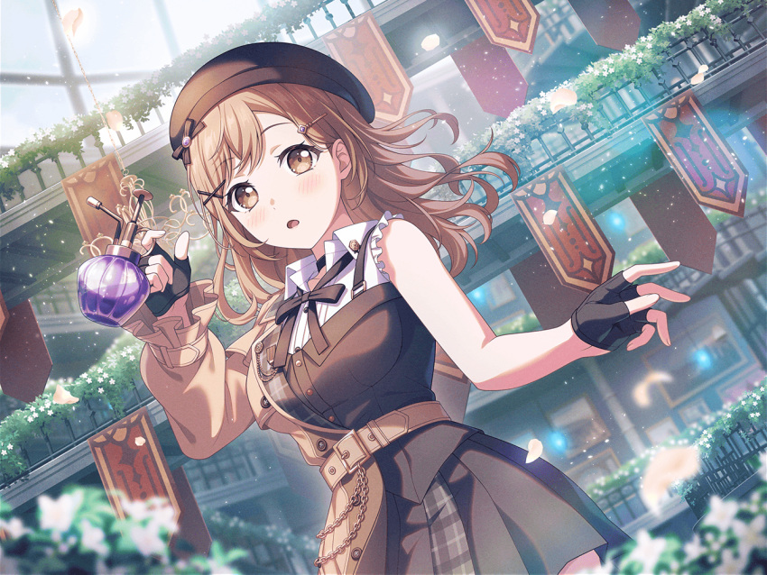 Safebooru - bang dream! blonde hair blush brown eyes dress ichigaya arisa long hair official art ...