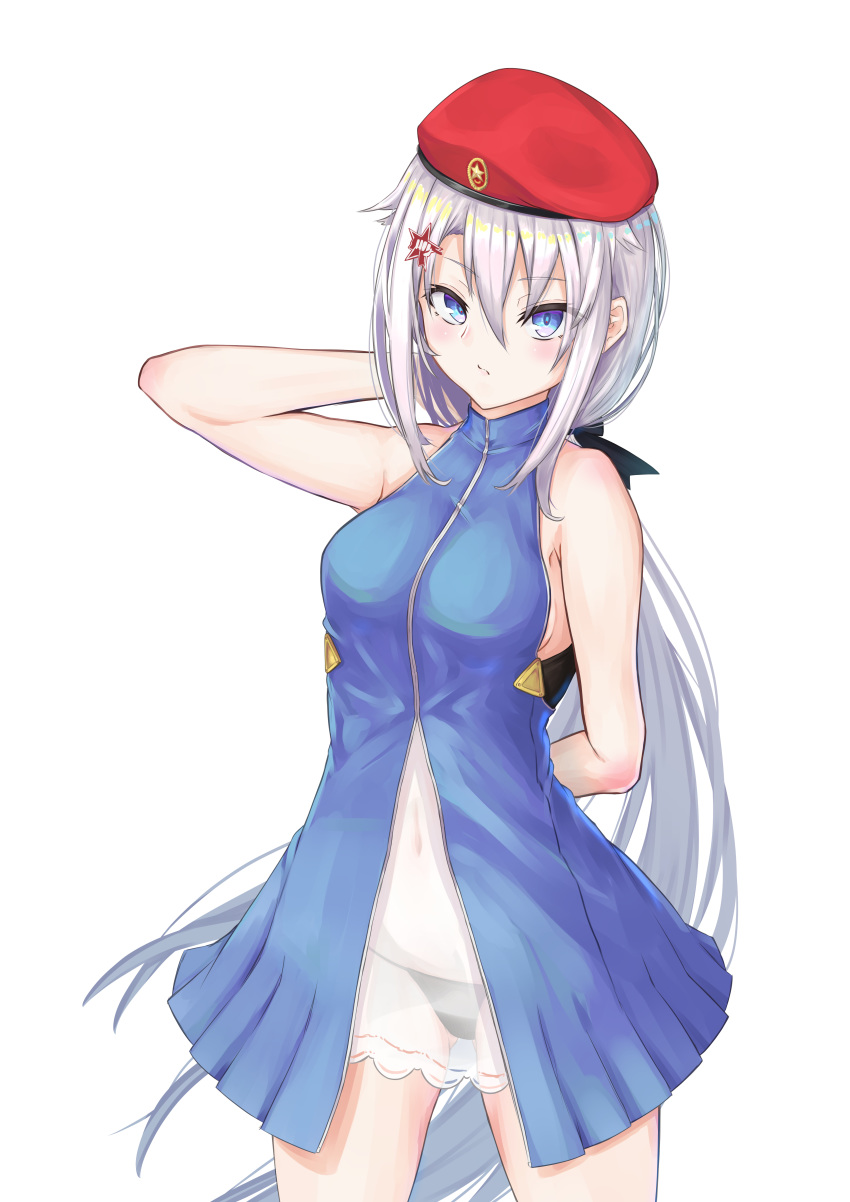 Safebooru - 1girl 9a-91 (girls frontline) absurdres bangs bare shoulders beret blue eyes breasts ...