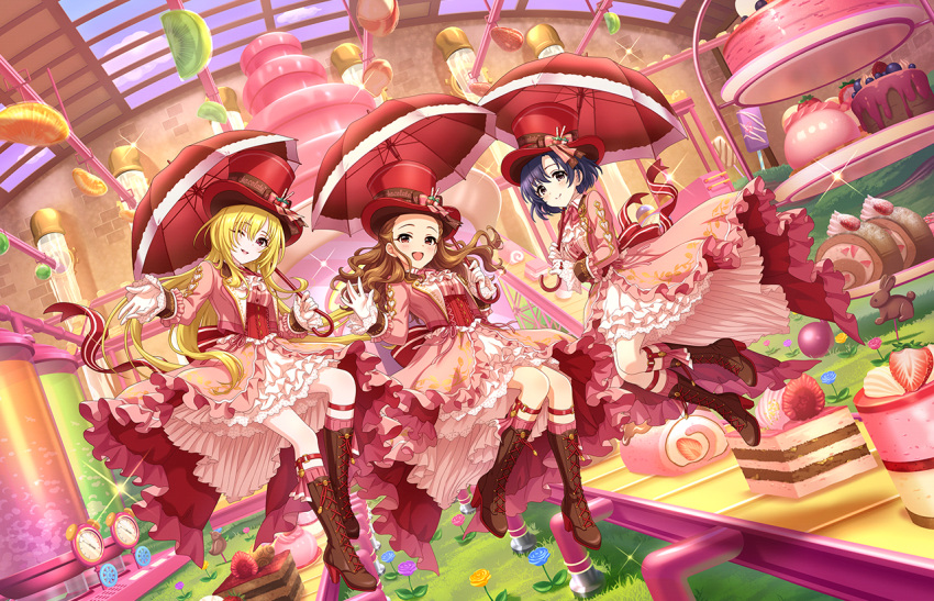 Safebooru - brown hair dress idolmaster cinderella girls starlight stage long hair red eyes seki ...