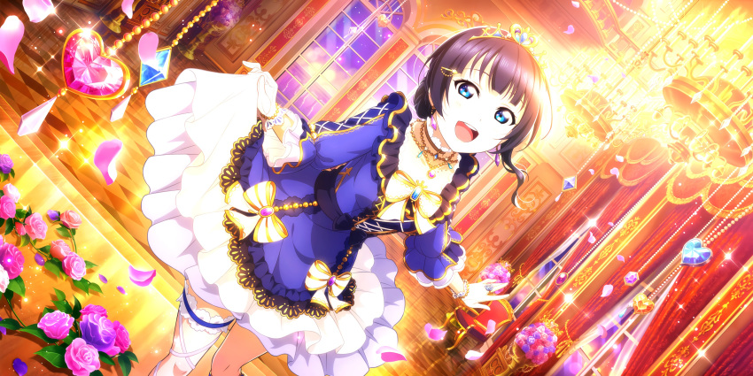 Safebooru - asaka karin blue eyes blue hair blush dress love live! school idol festival all ...