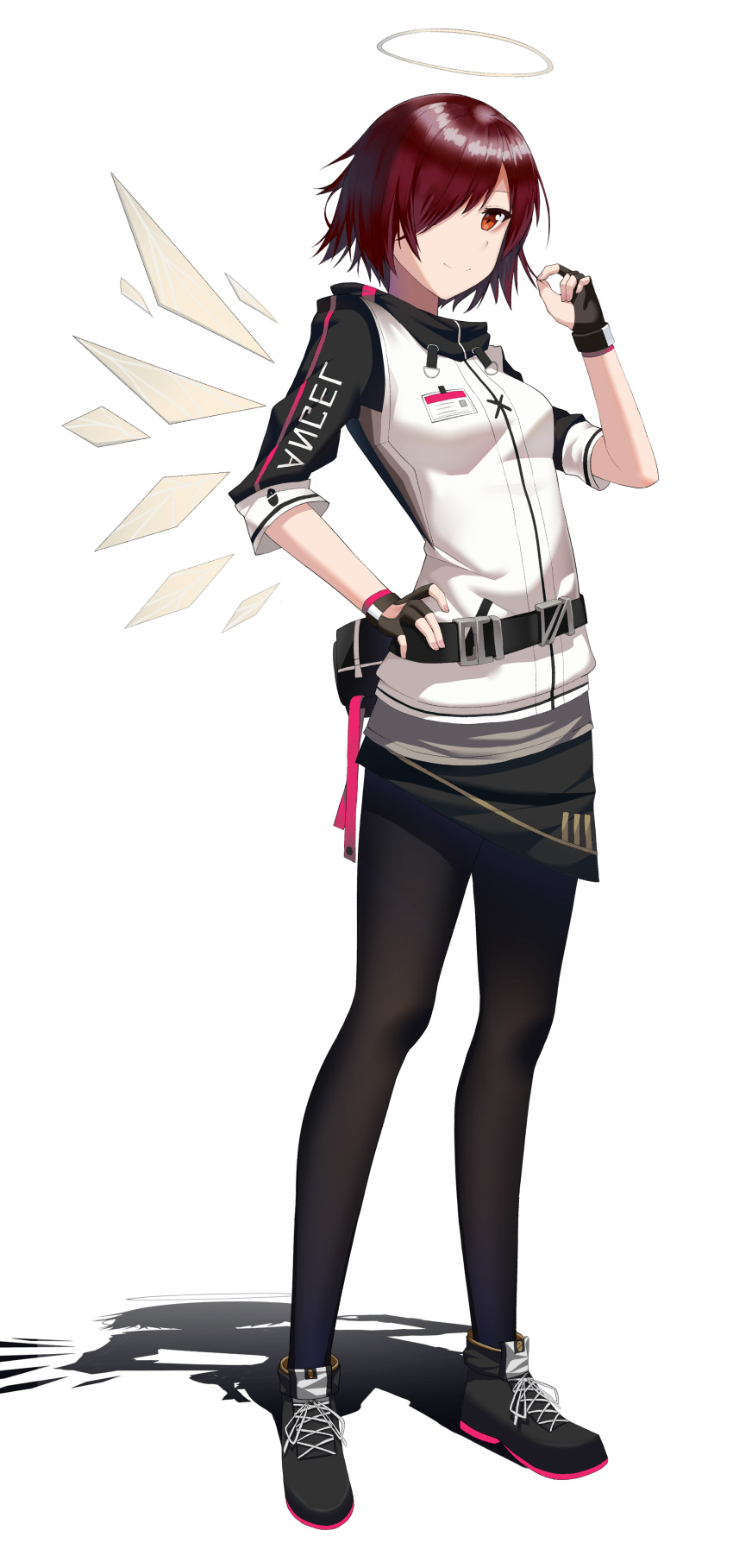 Safebooru - 1girl absurdres arknights asymmetrical clothes belt black ...