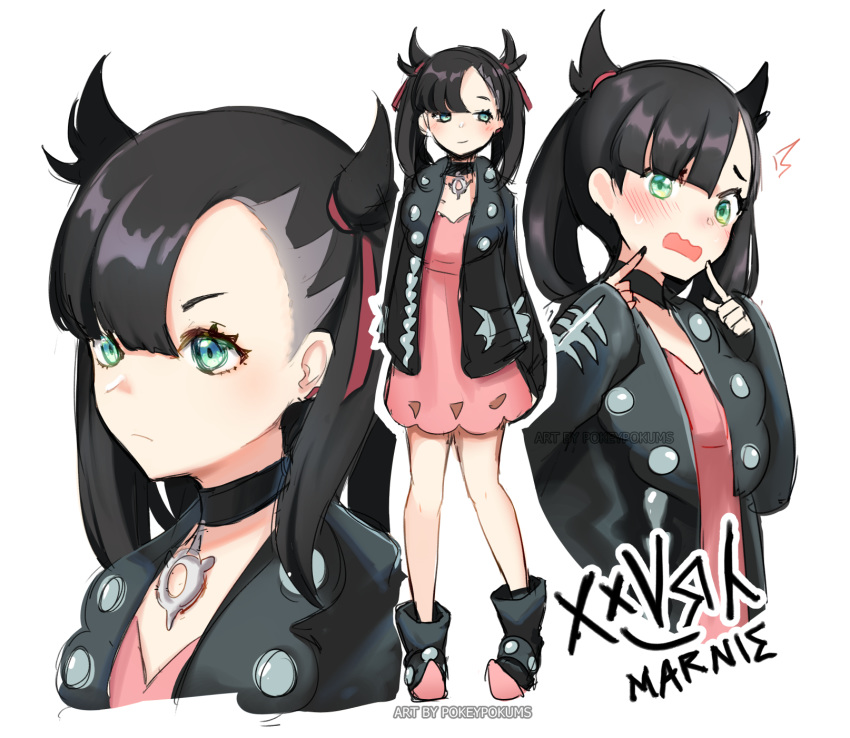 Safebooru - 1girl artist name asymmetrical bangs bangs black choker ...
