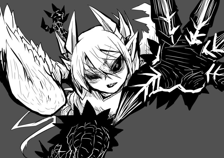 Safebooru - 1girl black sclera clenched teeth demon girl demon horns ...