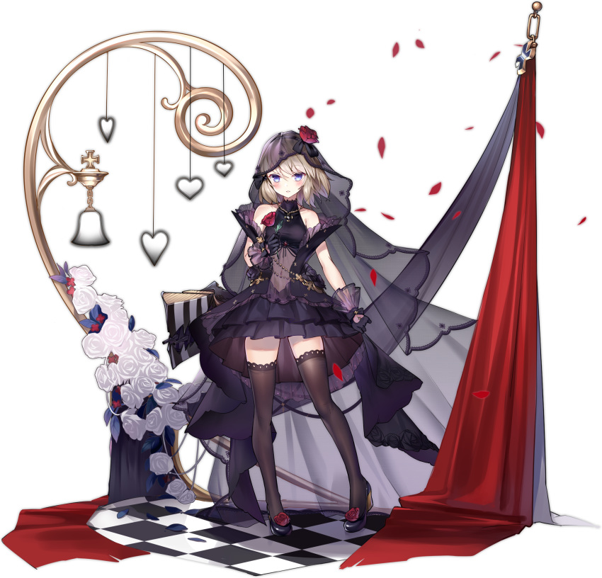 Safebooru - 1girl azur lane bare shoulders black dress black footwear black gloves black legwear ...