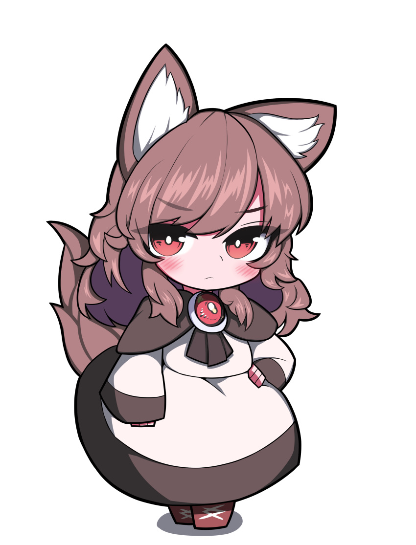 Safebooru - 1girl absurdres animal ears blush boots brooch brown hair ...