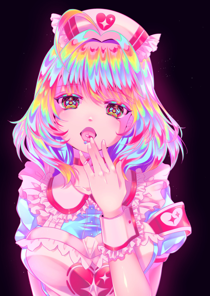 Safebooru - 1girl absurdres ahoge alternate hair color armband choker ...