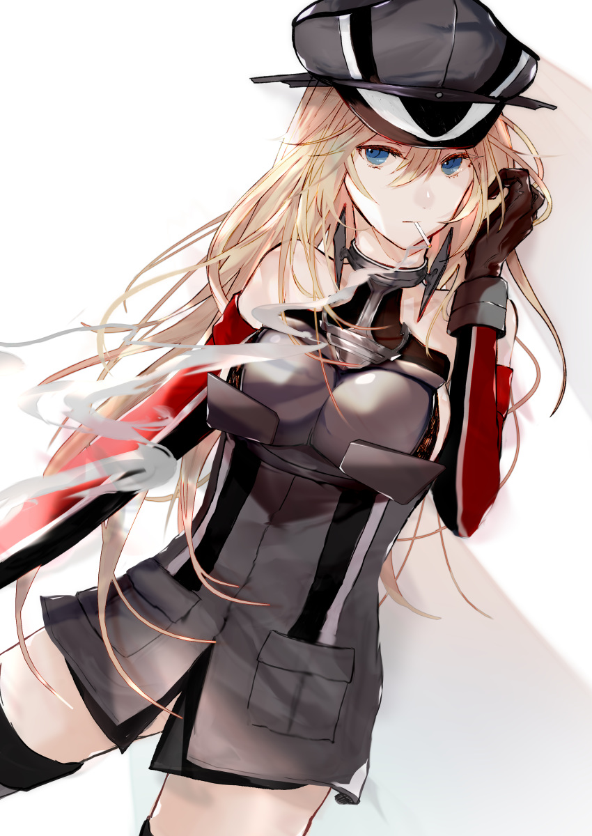 Safebooru - 1girl absurdres bare shoulders bismarck (kantai collection) blonde hair blue eyes ...