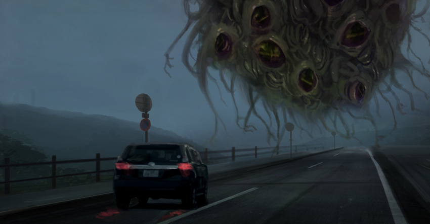 Safebooru - + + car creature driving eldritch abomination extra eyes ...