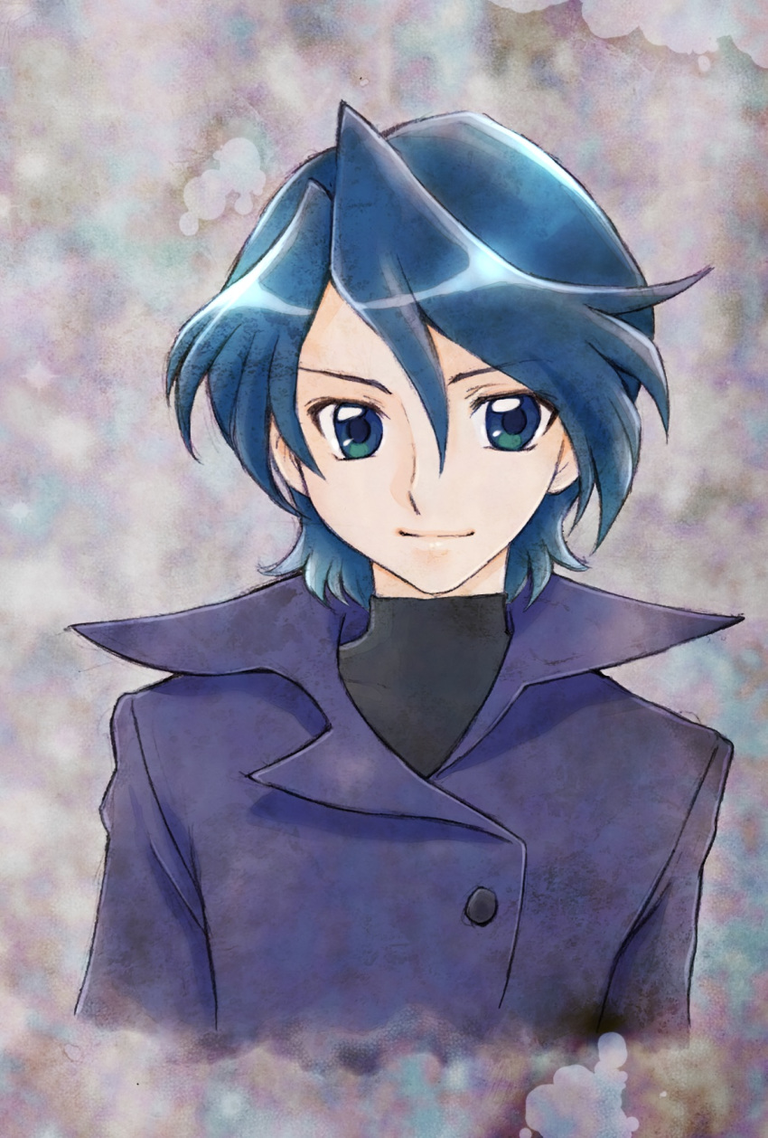 Safebooru - 1boy aizen (syoshiyuki) bangs black shirt blue coat blue ...