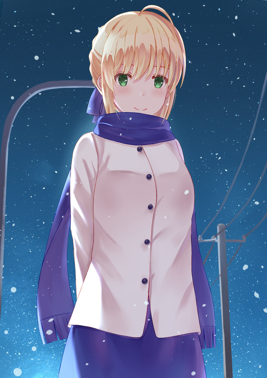 Safebooru - 1girl artoria pendragon (all) blonde hair blue bow blue ...