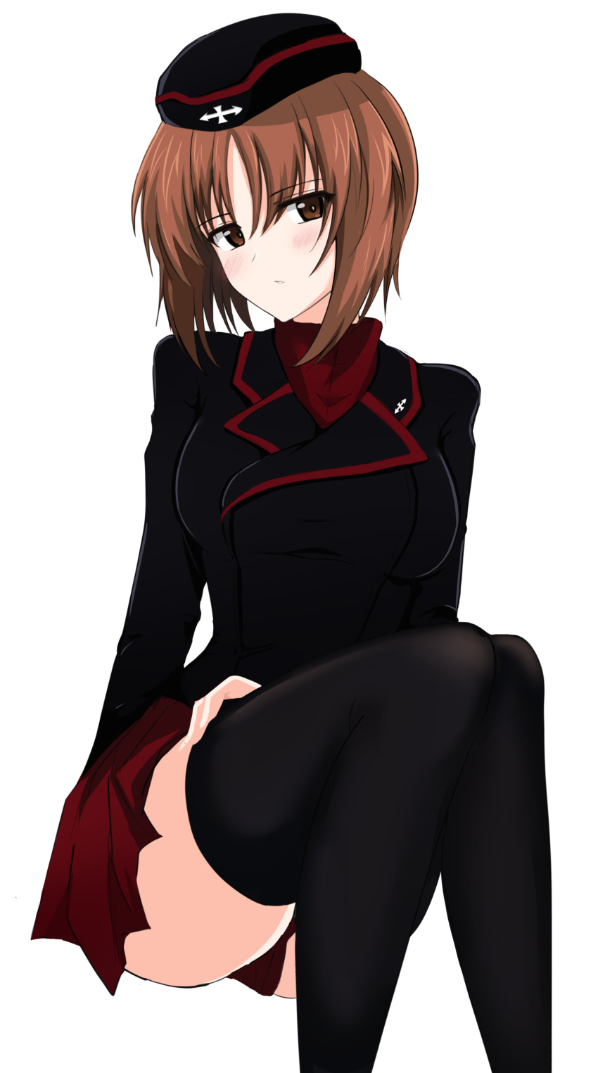 Safebooru - absurdres aikir (jml5160) bangs black headwear black jacket black legwear blush ...