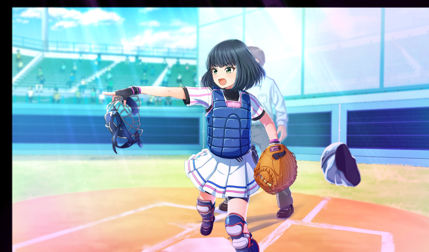 Safebooru - baseball baseball helmet baseball mitt baseball stadium baseball uniform belt pouch ...