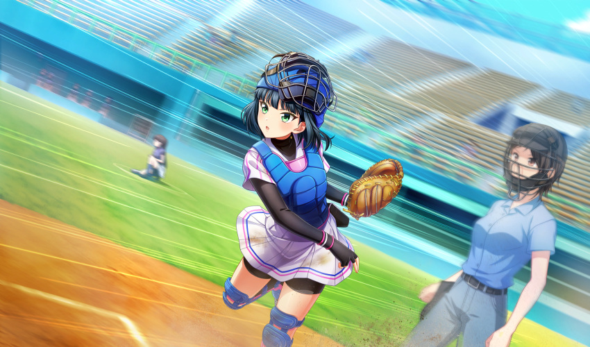 Safebooru - baseball baseball helmet baseball mitt baseball stadium baseball uniform belt pouch ...