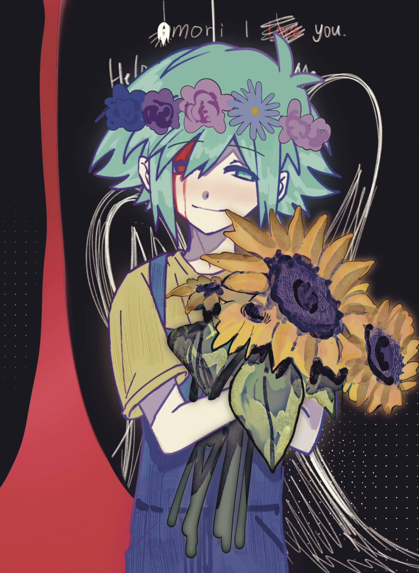 Safebooru - 1boy basil (headspace) (omori) basil (omori) blood blood on ...