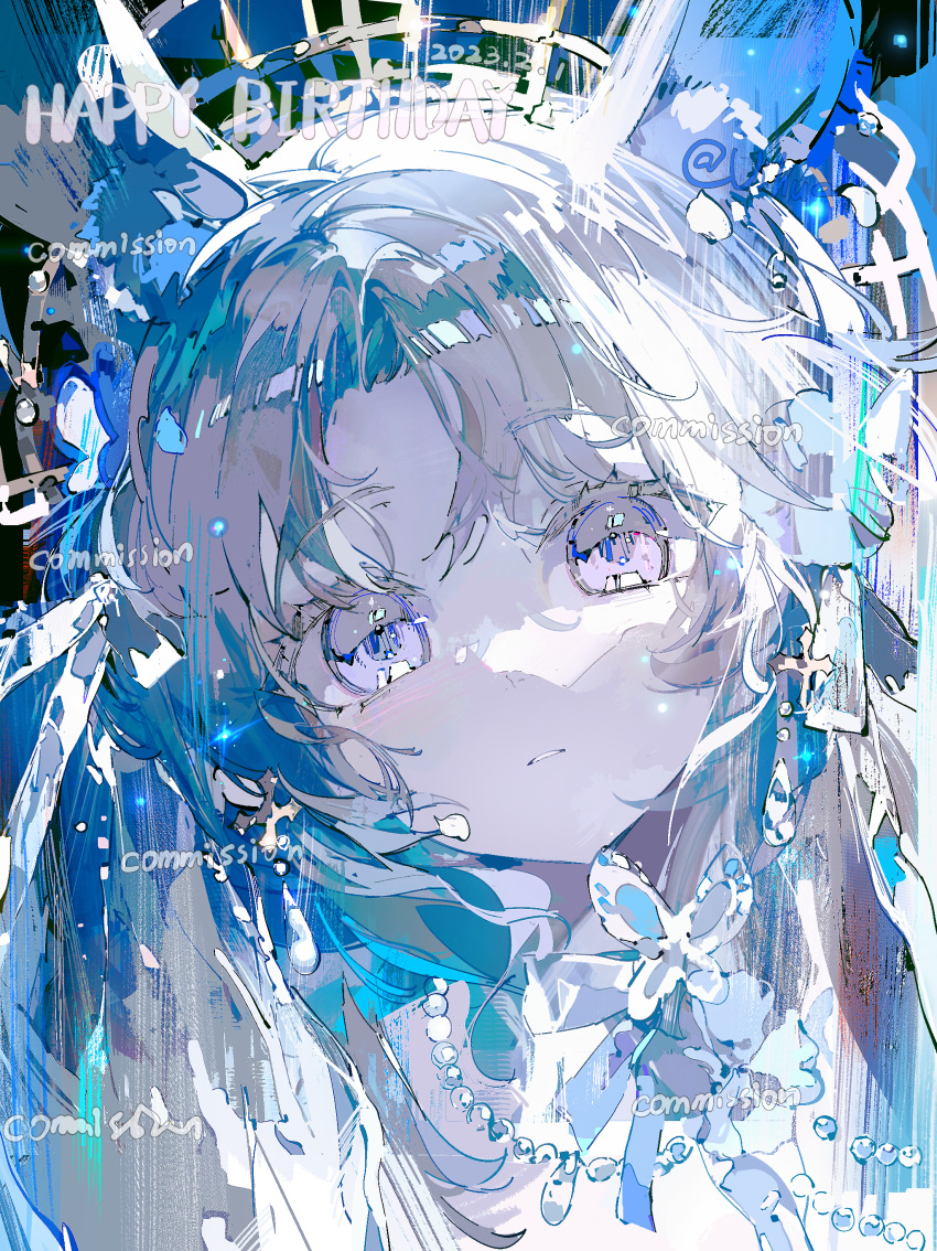 Safebooru - 1girl absurdres bead necklace beads check copyright chinese commentary commentary ...