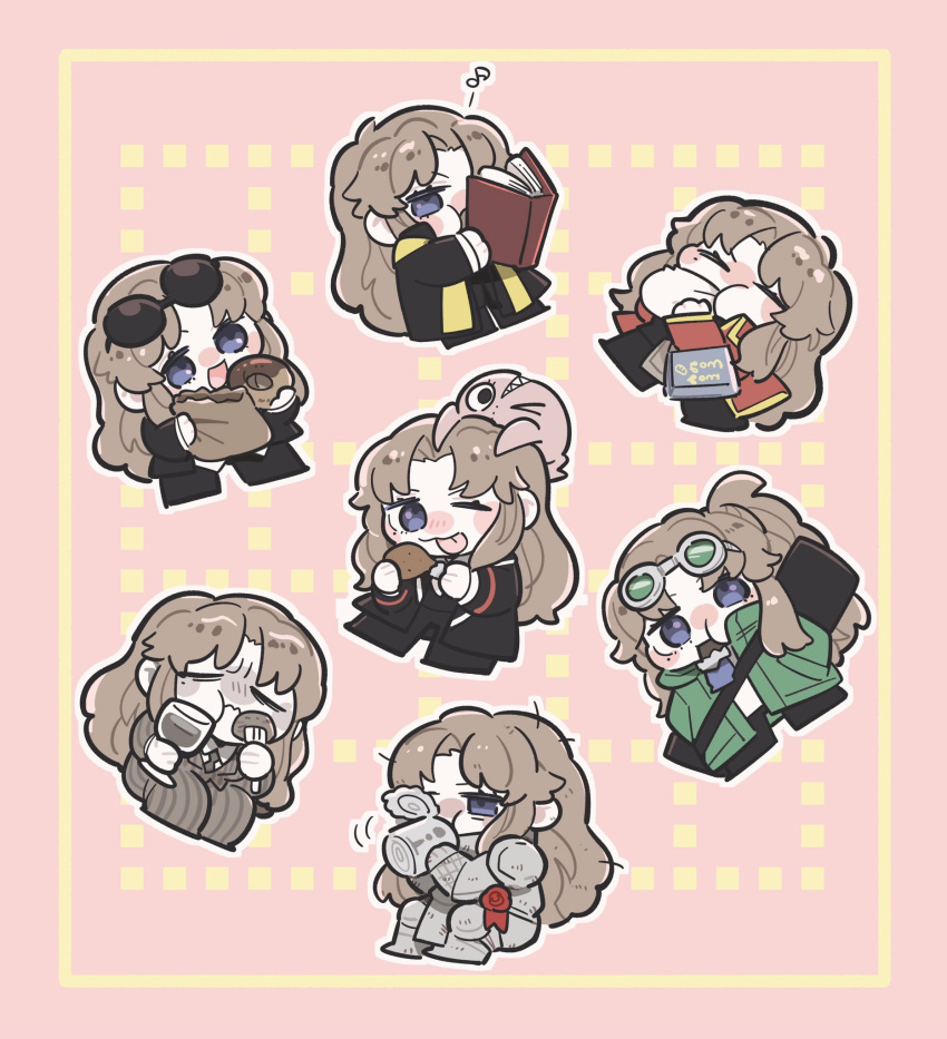 Safebooru - 6+girls :3 :p armor baozi black coat blue eyes bongy ...