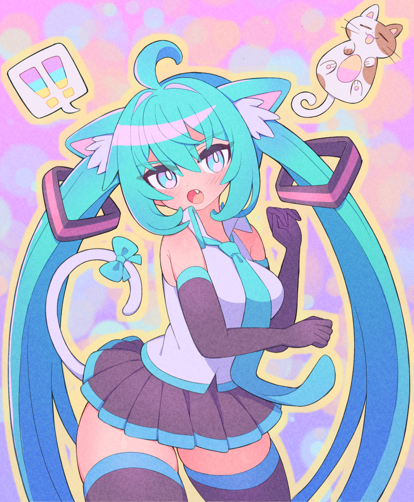 Safebooru - 1girl adapted costume animal ears aqua eyes aqua hair armpits bare shoulders blue ...