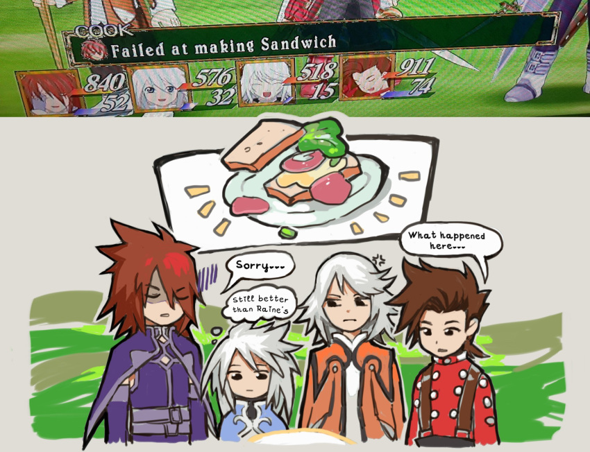 Safebooru - 1girl 3boys bread brother and sister brown hair cheese ...