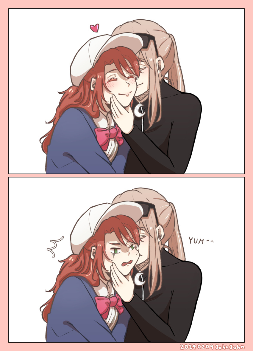 Safebooru - artist name baseball cap blonde hair blush bodysuit bow ...