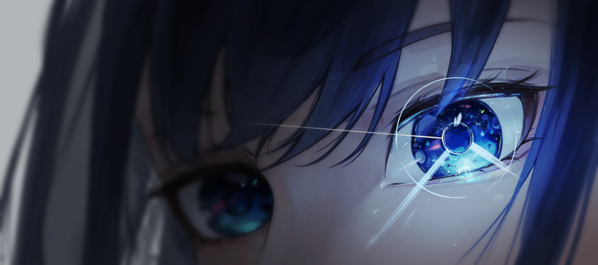 Safebooru 1girl Blue Eyes Blue Hair Close Up Commentary Edwin62293123 9690