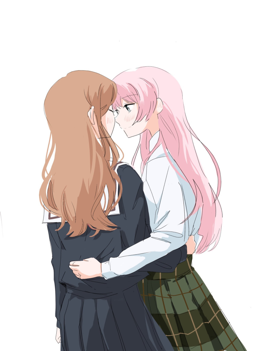 Safebooru - 2girls bang dream! bang dream! it's mygo!!!!! black shirt black skirt blush brown ...