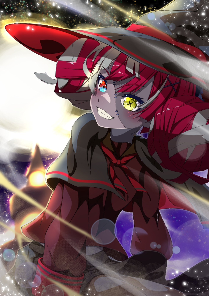 Safebooru - 1girl colored skin danball shiro double bun grey hair grey ...