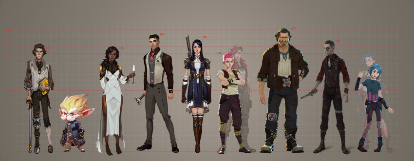 Safebooru - age comparison arcane: league of legends arcane caitlyn ...