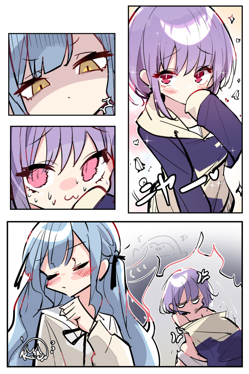 Safebooru - 2girls :3 absurdres anger vein bang dream! bang dream! it's mygo!!!!! bird black ...