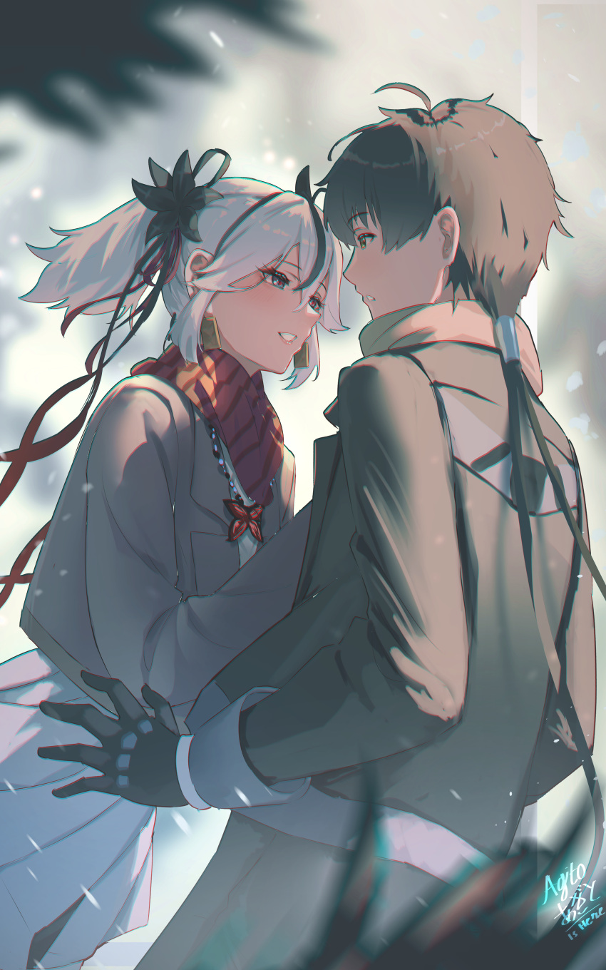 Safebooru - 1boy 1girl absurdres agito (agitoishere) alternate costume ...