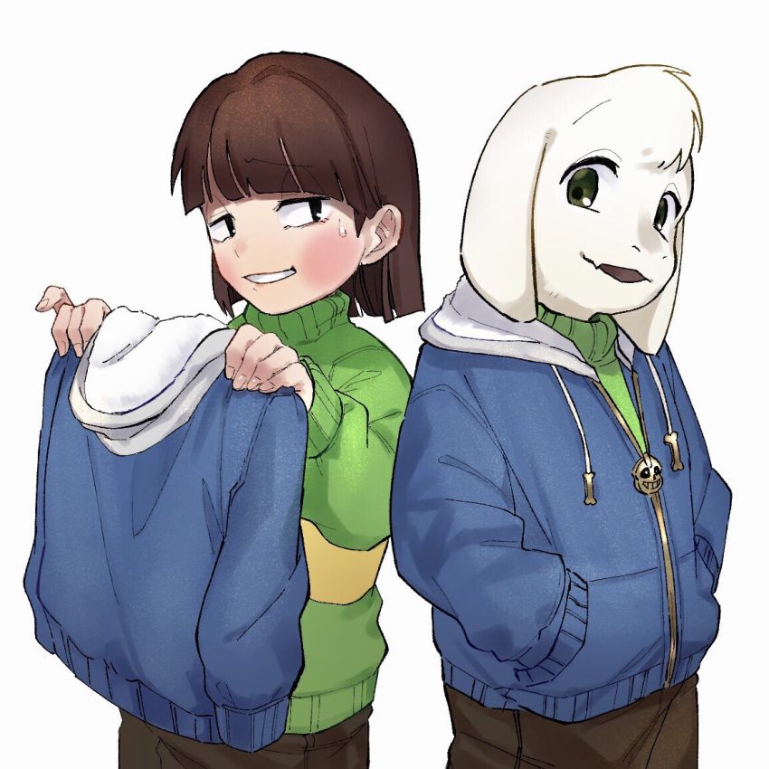 Safebooru - 1boy 1other 2019 2d ambiguous gender anthro asriel dreemurr ...