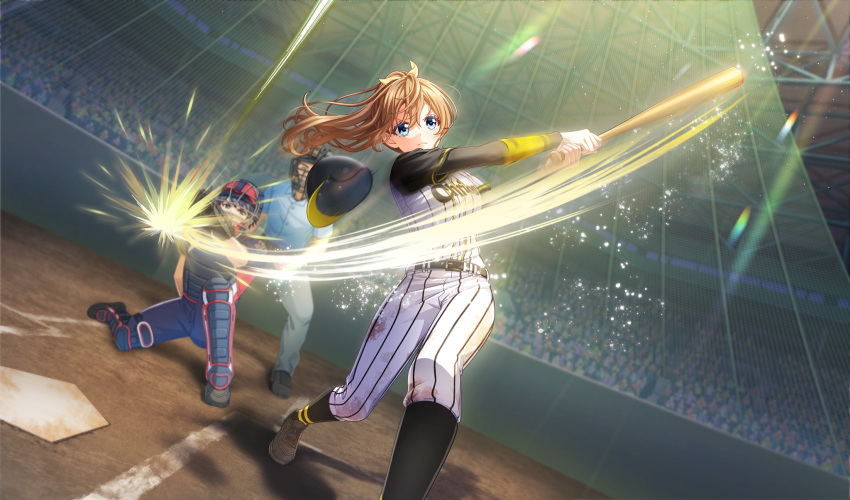 Safebooru - arihara tsubasa attack trail baseball baseball bat baseball helmet baseball mitt ...