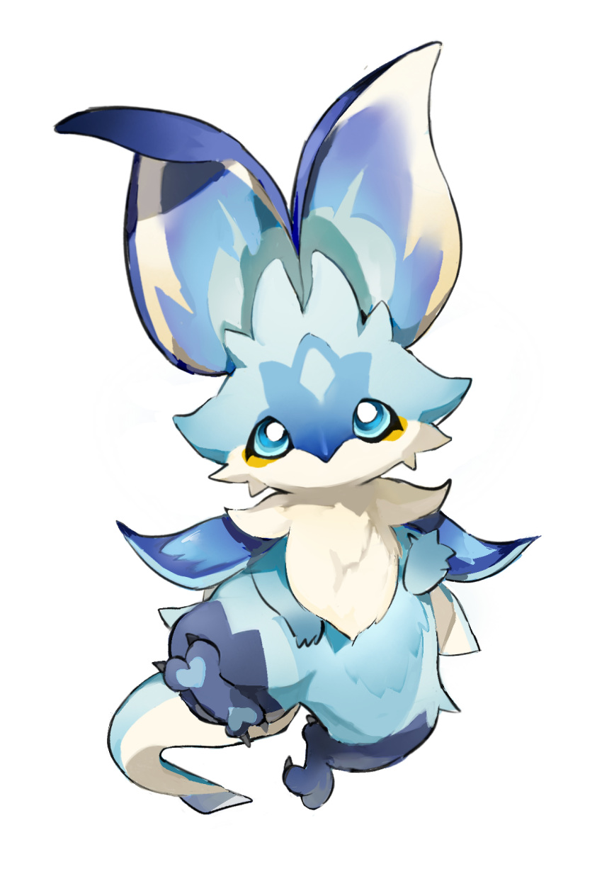 Safebooru - animal focus blue eyes bright pupils claws commentary creature floating full body ...